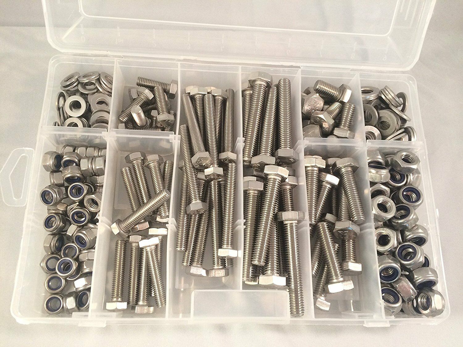 M8 and M10 ASSORTED BOLTS NUTS AND WASHERS KIT SET A2 STAINLESS STEEL