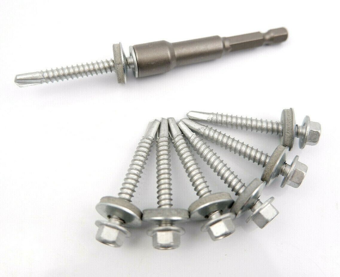 (Pack OF 100) 5.5 x 43mm Tech Screws for Roofing & Cladding Self Drill
