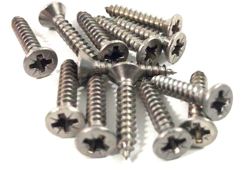 Caravan Awning Rail Screws Stainless Steel Camping Motorhome - Pack of