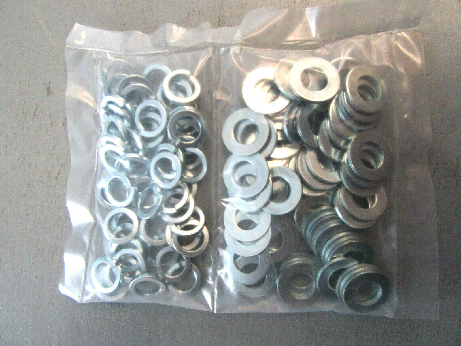 Pack 100 M10 and 10mm Flat Form A Thick Washers and Spring Splitlock W